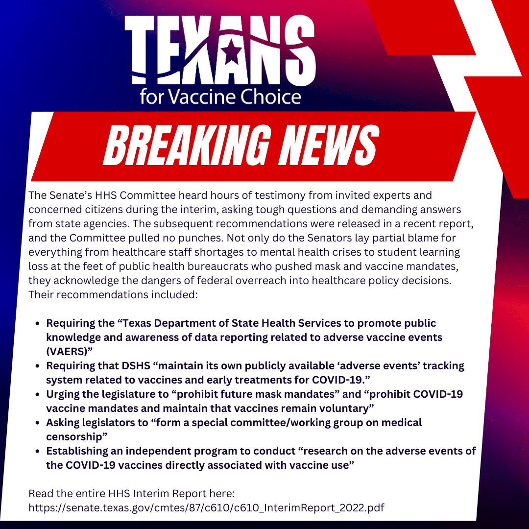 December 21, 2022 - Texans for Vaccine Choice