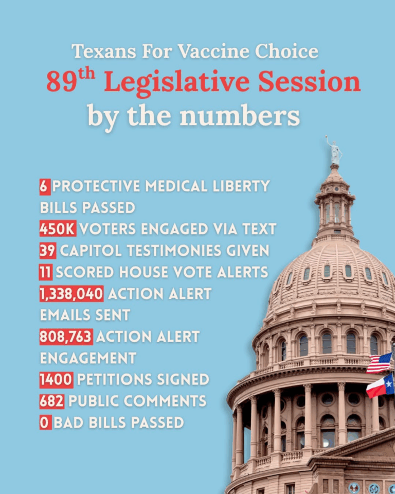 89th Legislative Session Summary - Texans for Vaccine Choice